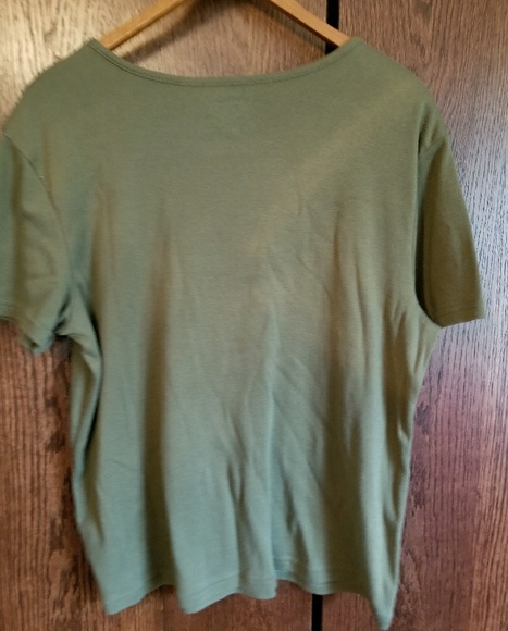 Basic Editions | Tops | Basic Editions Green Tee With Embroidered Design | Poshmark